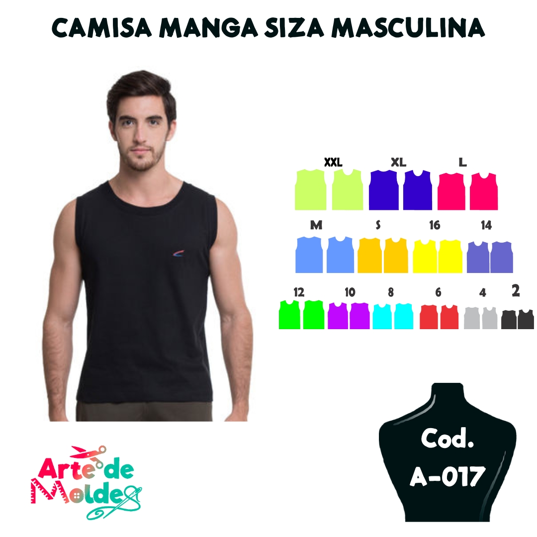 CAMISA MANGA SIZA MASCULINA - Arte de Moldes